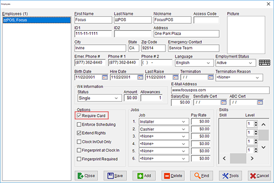 How to enable Require Card to login