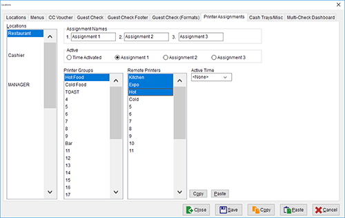 How to quickly change Printer Assignments